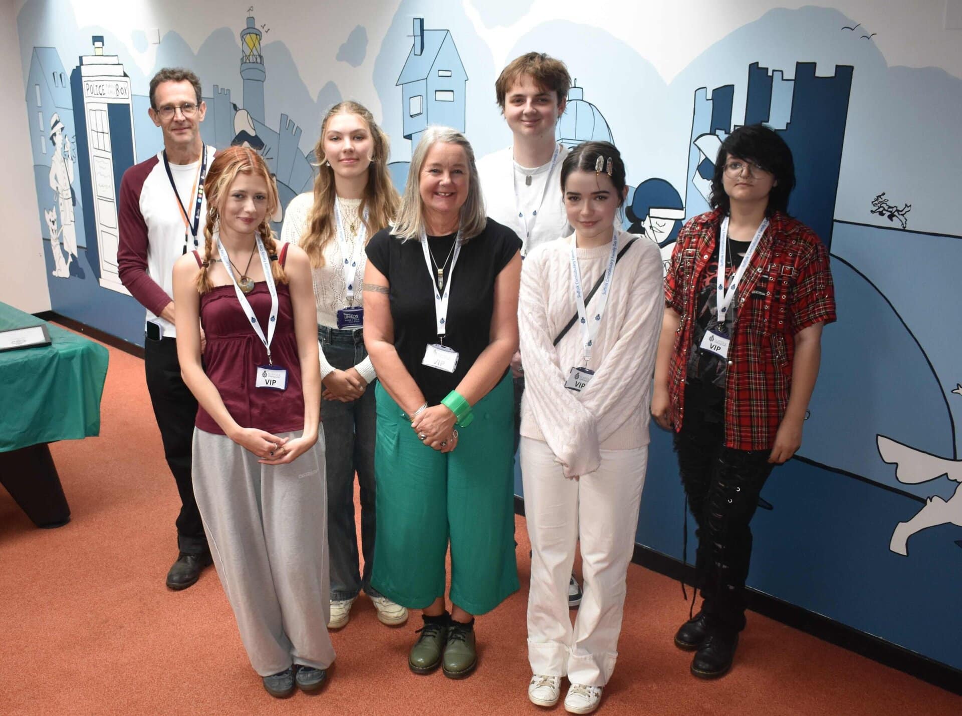Artists line up for duty buy creating arresting mural at Police HQ